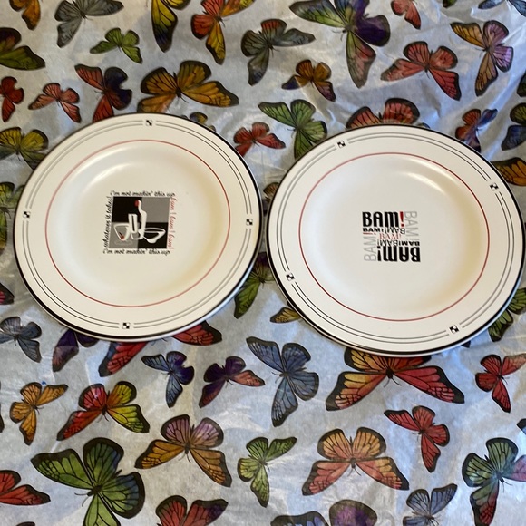 Dining | 4 Salad Plates By Emeril Featuring His Famous Sayings | Poshmark